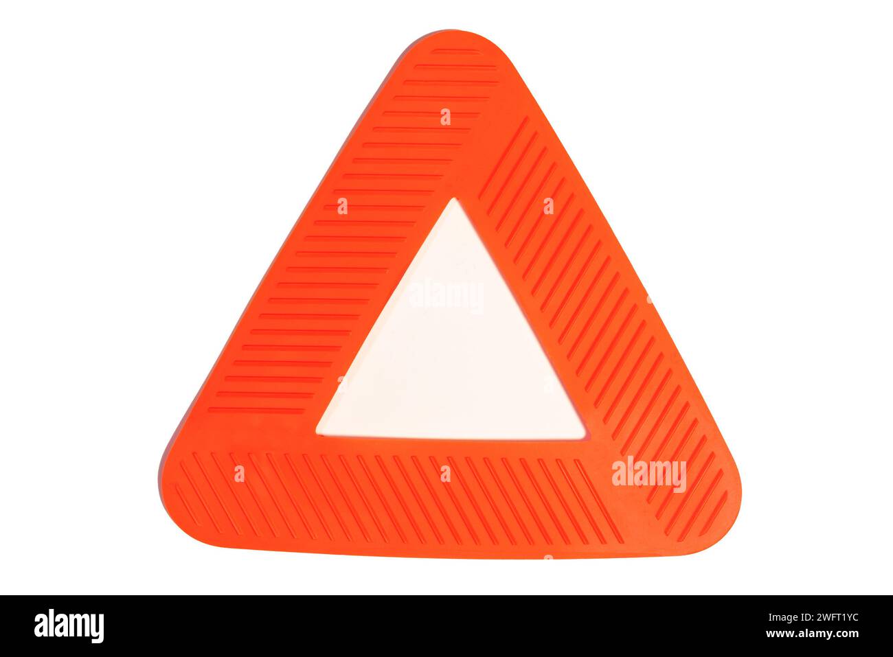 red plastic triangle football marker Stock Photo - Alamy