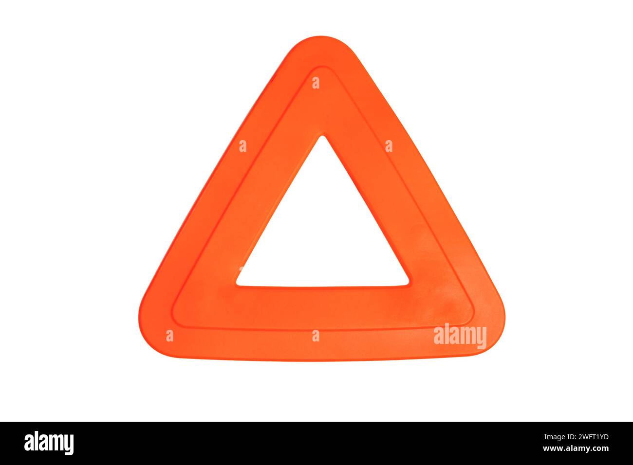red plastic triangle football marker Stock Photo - Alamy