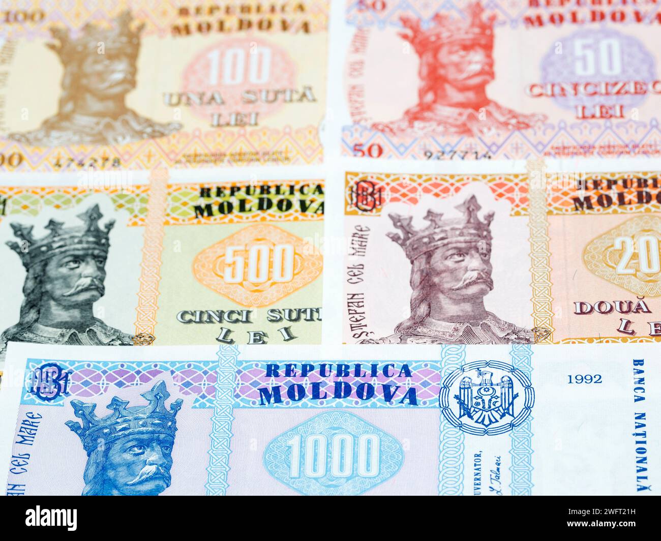 Moldovan money - leu a business background Stock Photo - Alamy