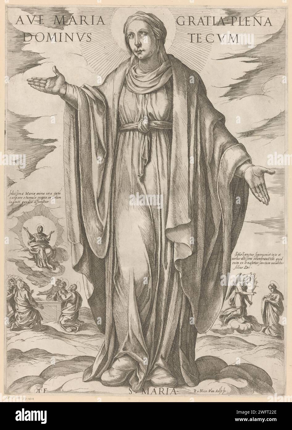 Maria, Antonio Tempesta, 1565 - 1630 print Maria standing. In the ...