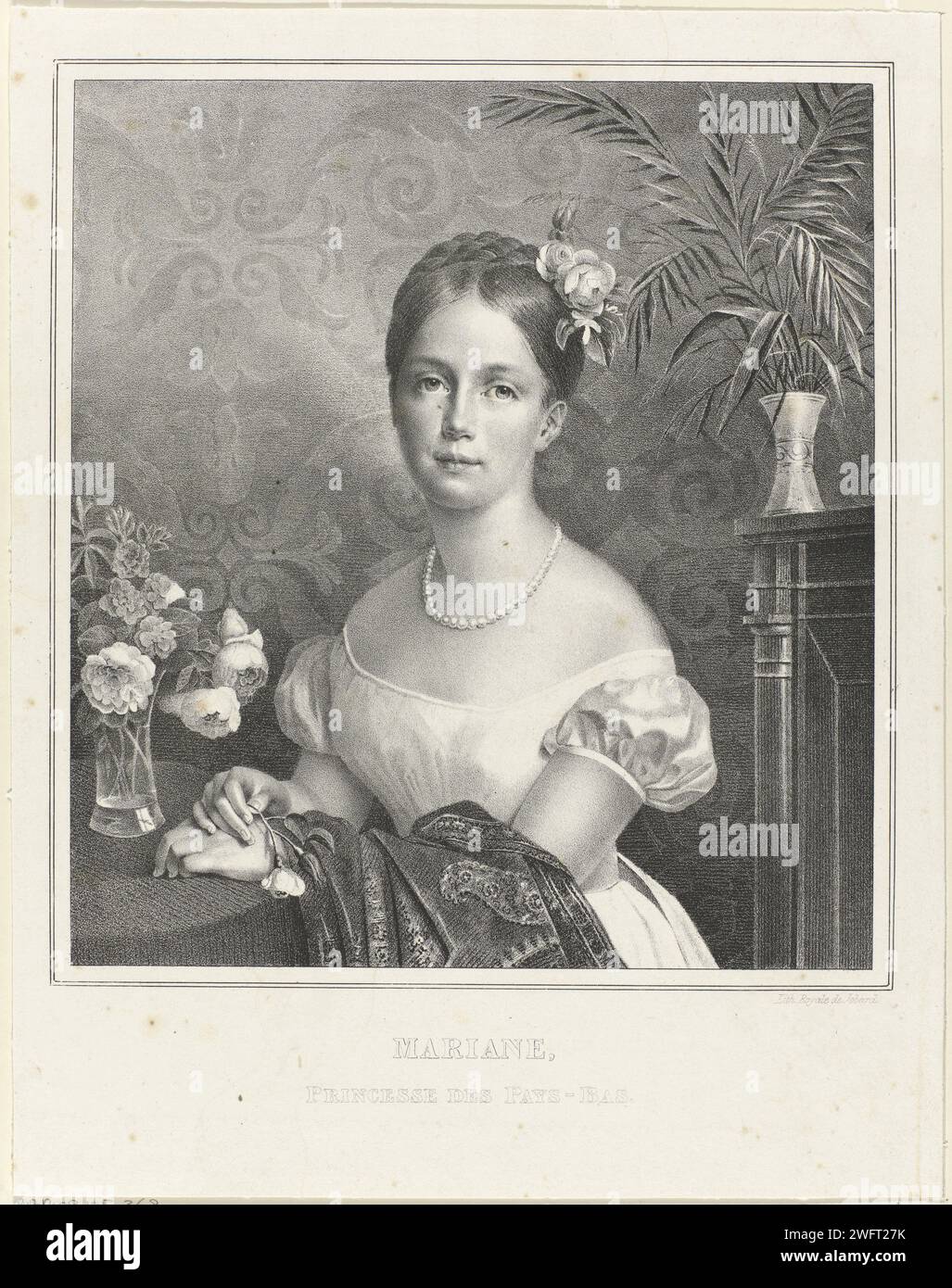 Portrait of Marianne, Princess of the Netherlands, Anonymous, 1825 ...