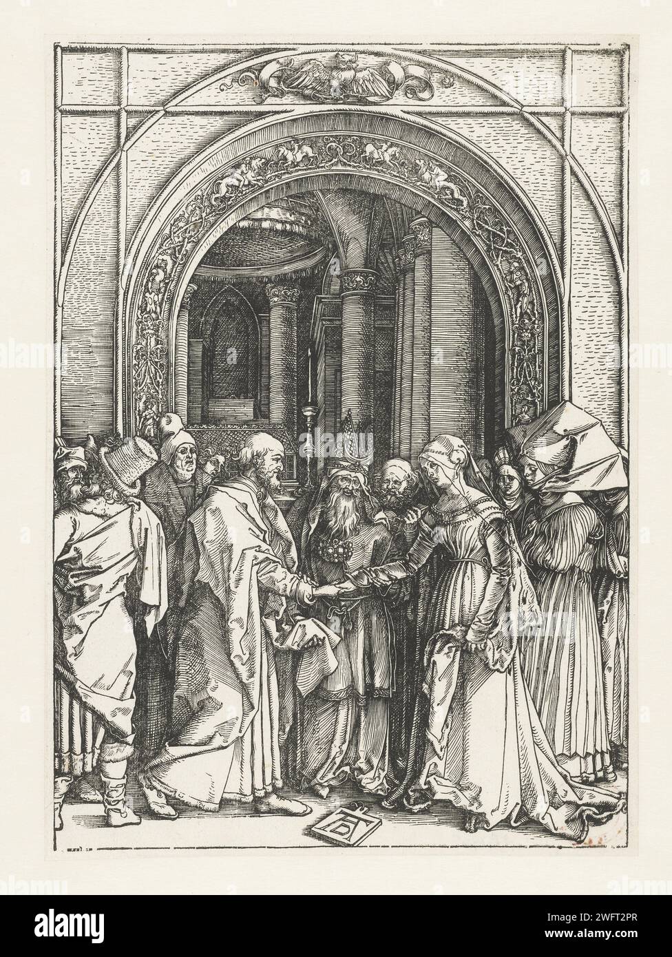 Marriage of Maria, Albrecht Dürer, 1502 - 1506 print Maria and Joseph ...