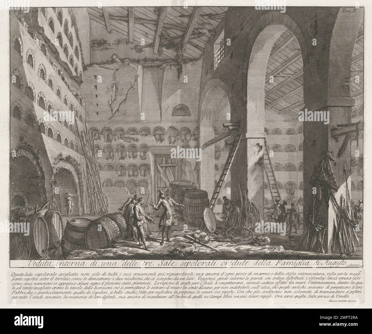 Interior of Graftombe of Keizer Augustus, Giovanni Battista Piranesi, c ...