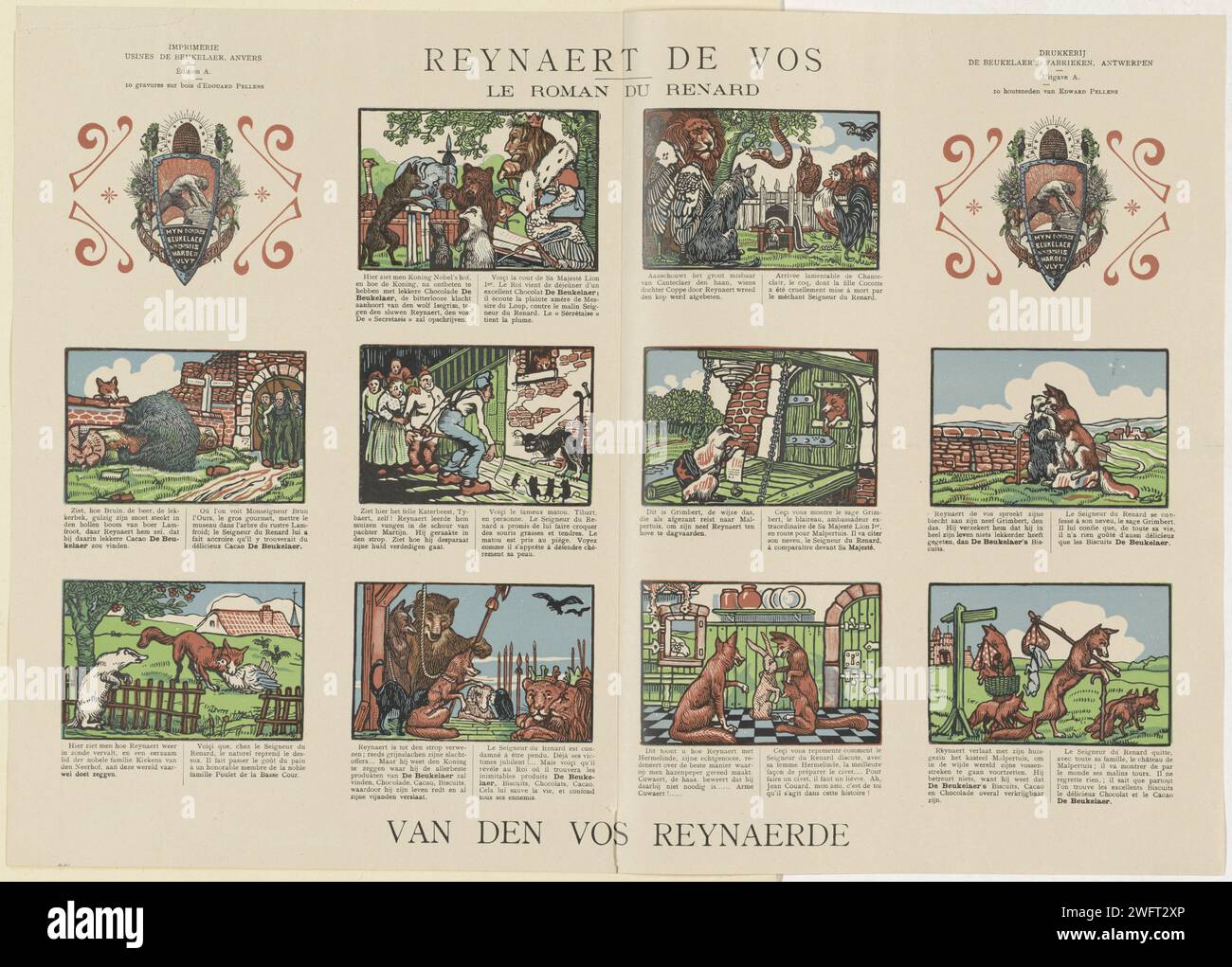 Reynaert de Vos / Le Roman du Renard, Edward Pellens, 1882 - 1947 print ...
