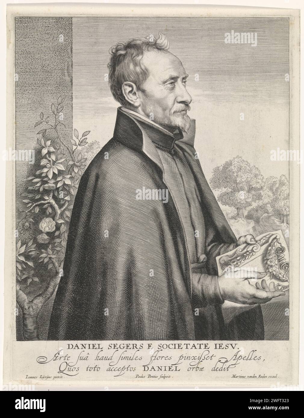Portrait of the painter Daniël Seghers, Paulus Pontius, after Jan ...