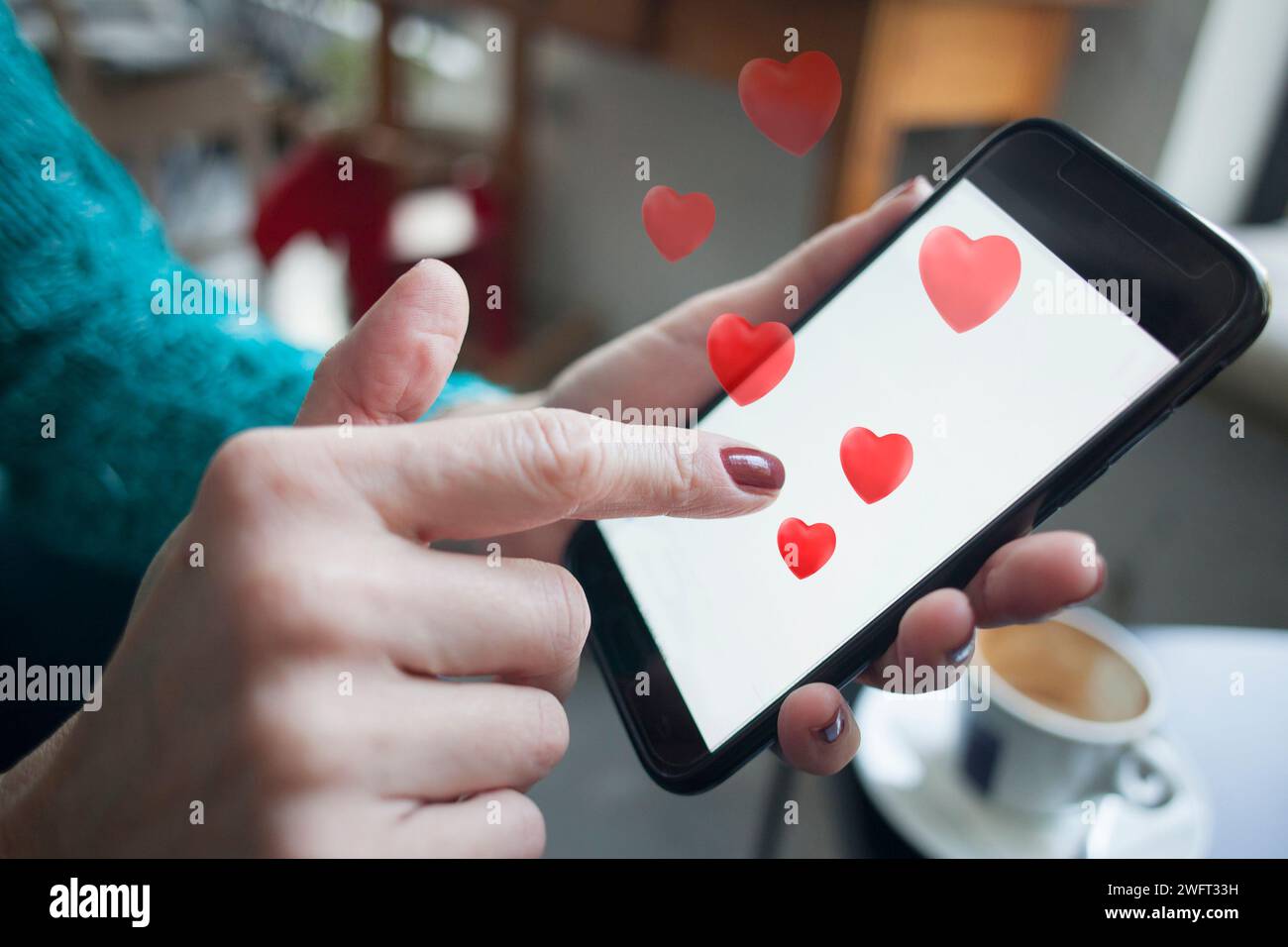 Woman hand coming out of a screen hi-res stock photography and images ...