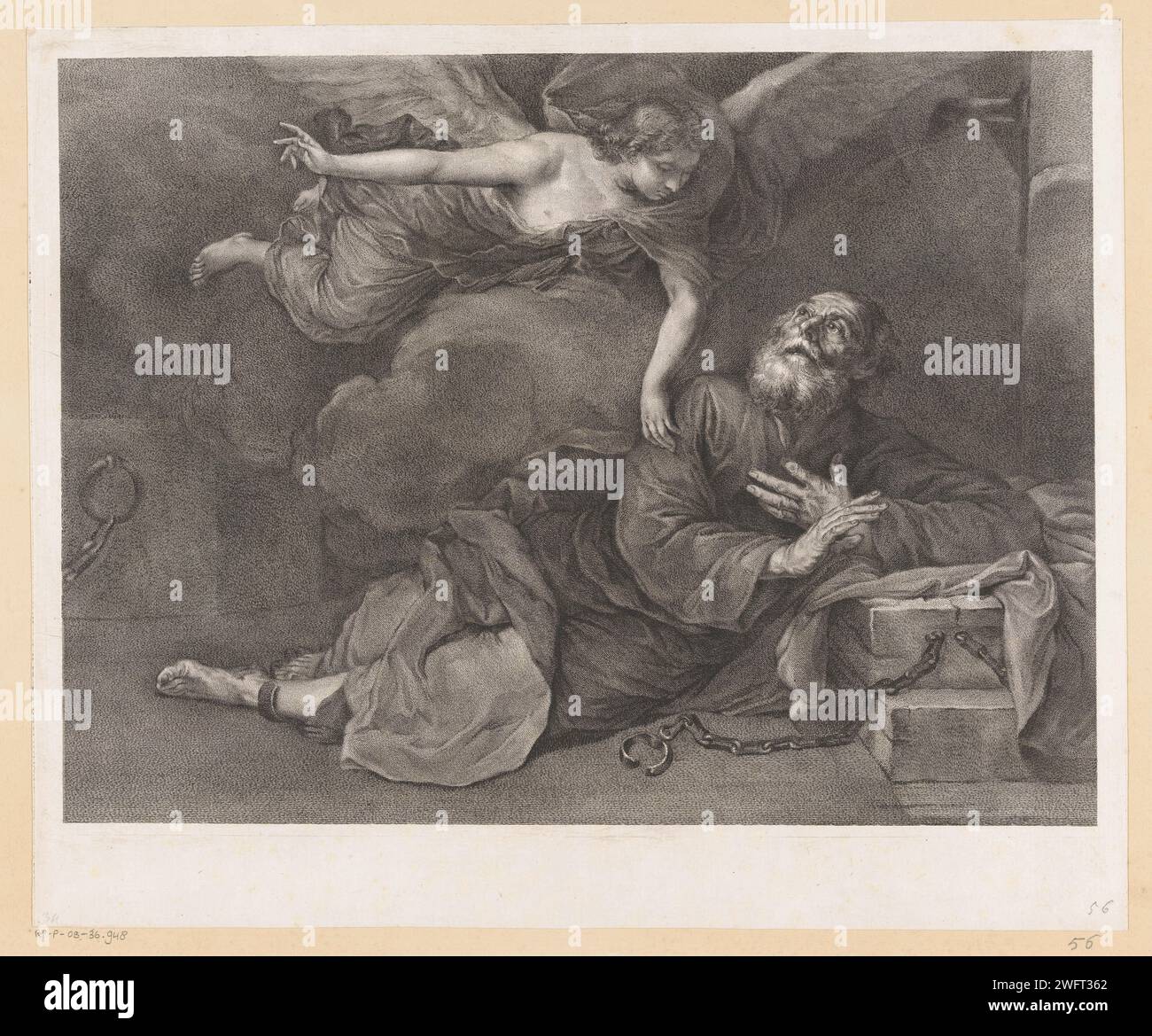 Liberation of Petrus from prison, Giovanni Marco Pitteri, After Jusepe ...