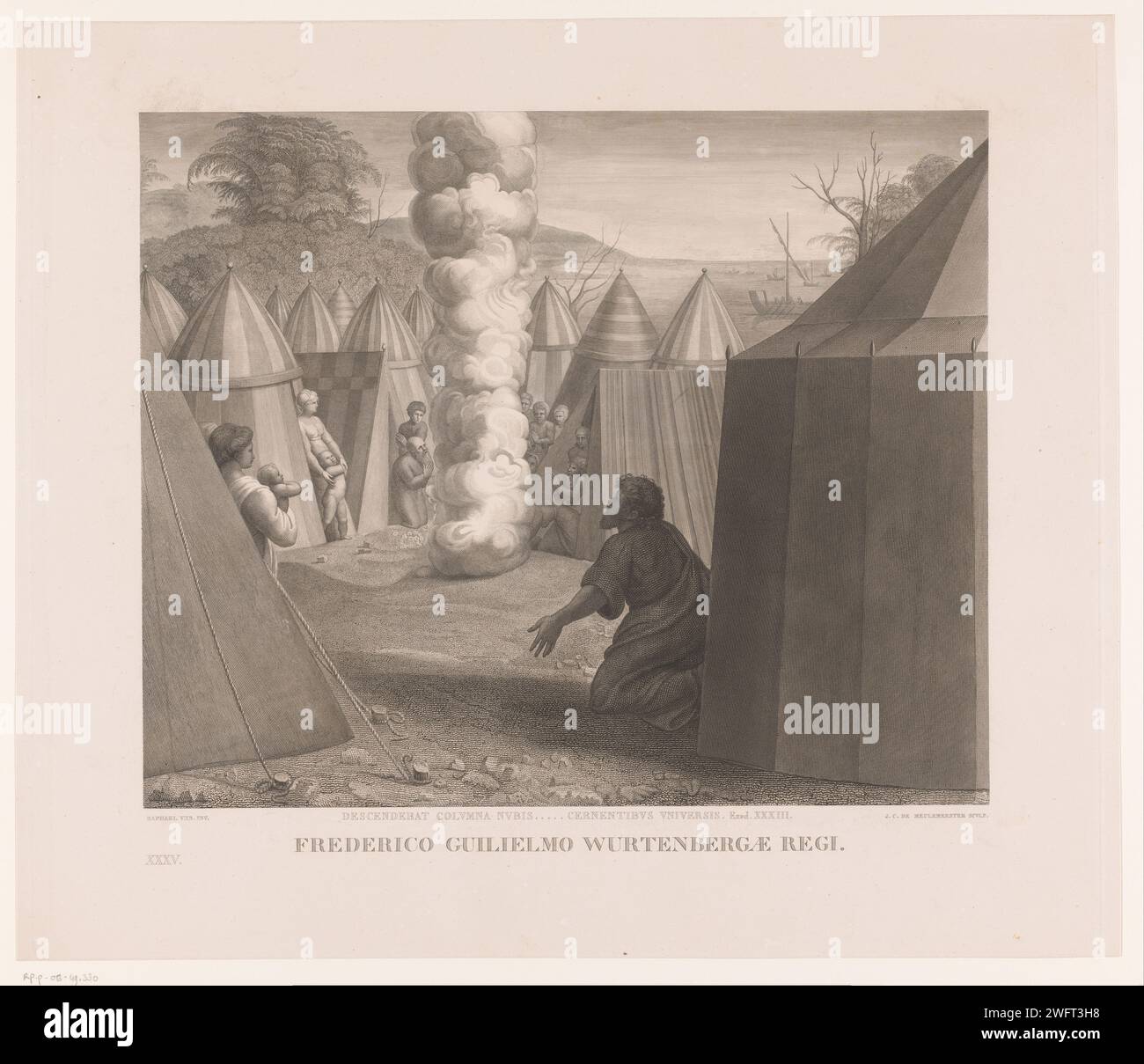 God appears to Moses as a pillar of clouds, Joseph Karel de ...