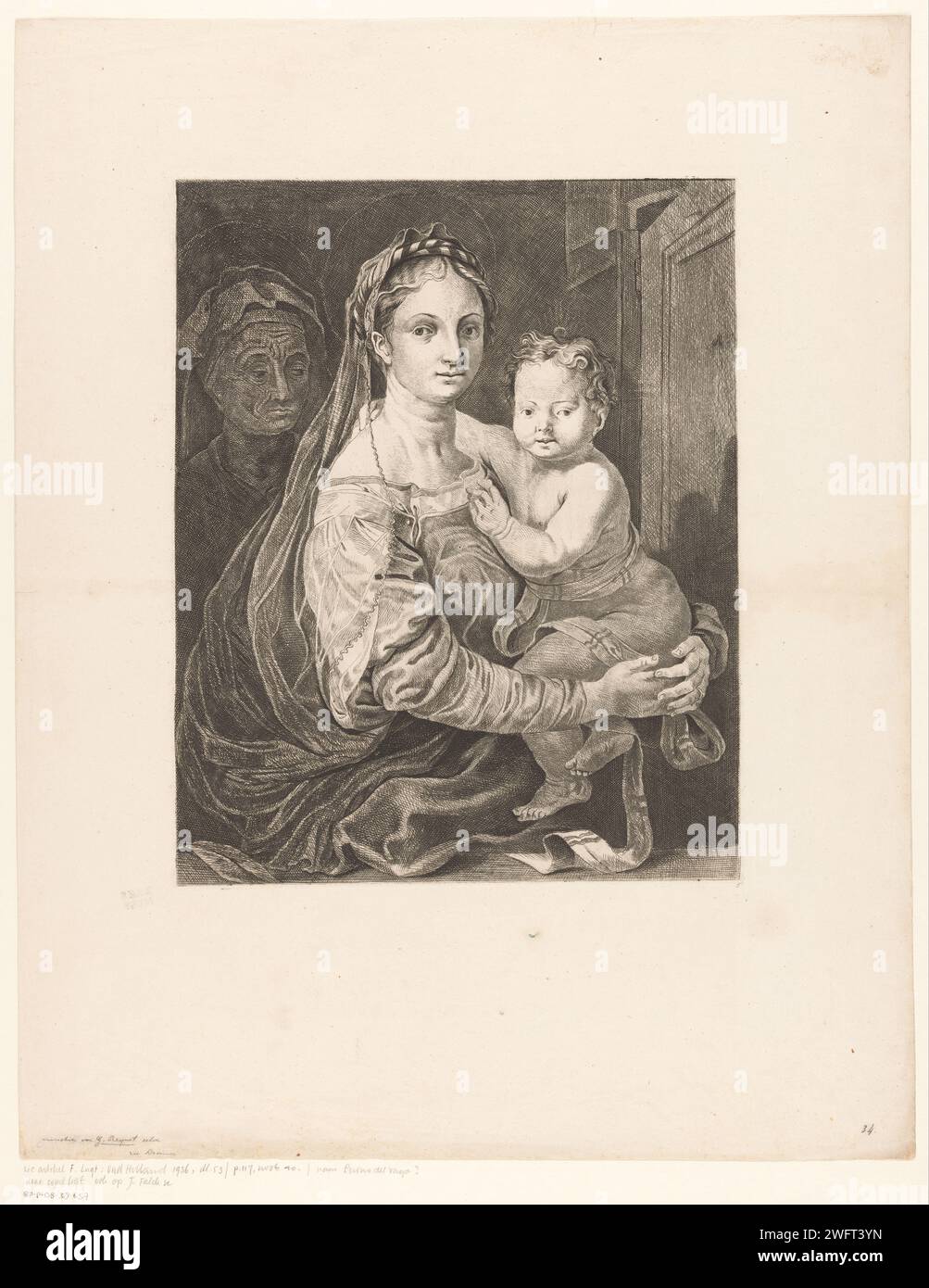 Maria Met Kind a de Herynig Anna, Anonymous, After Perino del Vaga ...