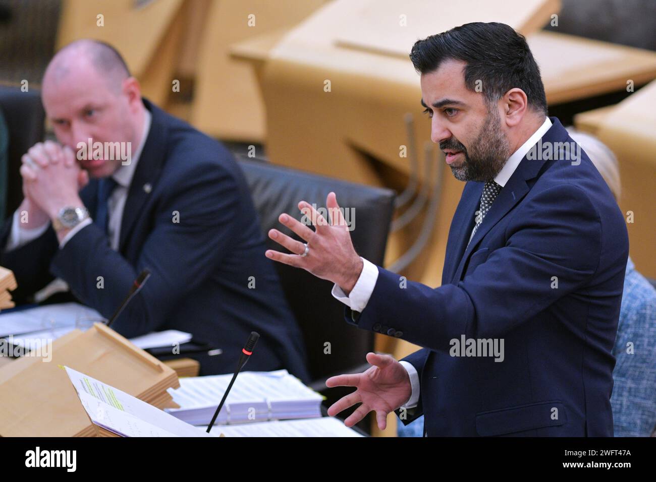 Edinburgh Scotland, UK 01 February 2024 First Minister Humza Yousaf MSP ...