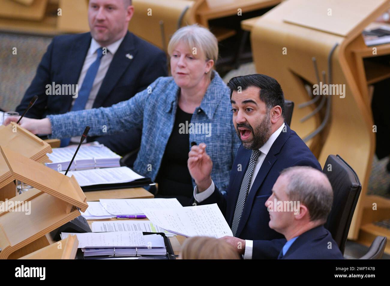 Edinburgh Scotland, UK 01 February 2024 First Minister Humza Yousaf MSP ...