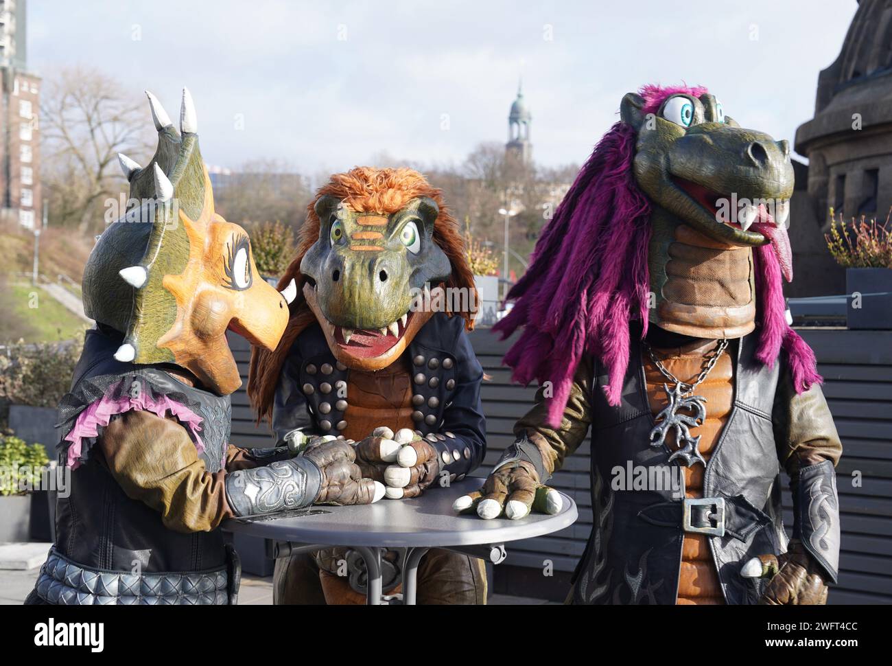 Hamburg, Germany. 01st Feb, 2024. Riffi Raffi (r-l, guitar) alias ...