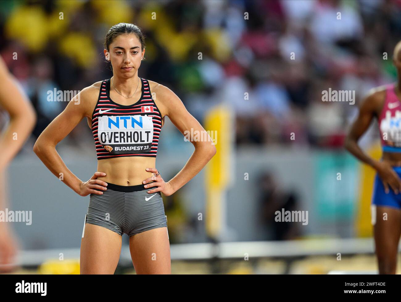 Brooke OVERHOLT participating in the 400 meters hurdles at the World ...