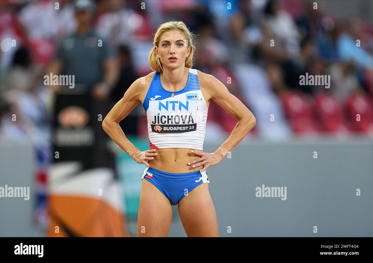 Nikoleta JÍCHOVÁ participating in the 400 meters hurdles at the World Athletics Championships in ...