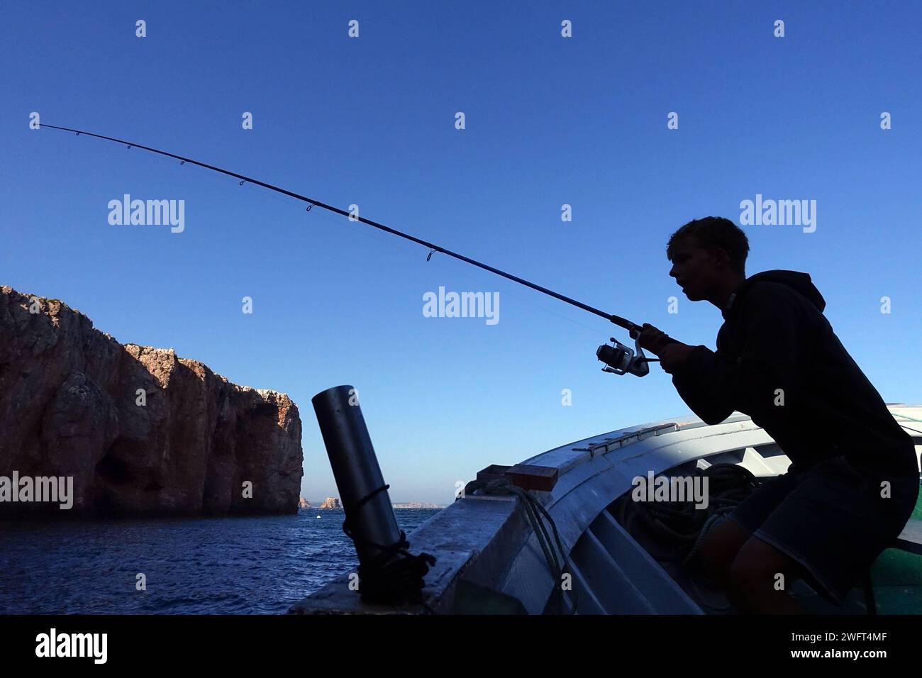 Boot mann silhouette hi-res stock photography and images - Alamy