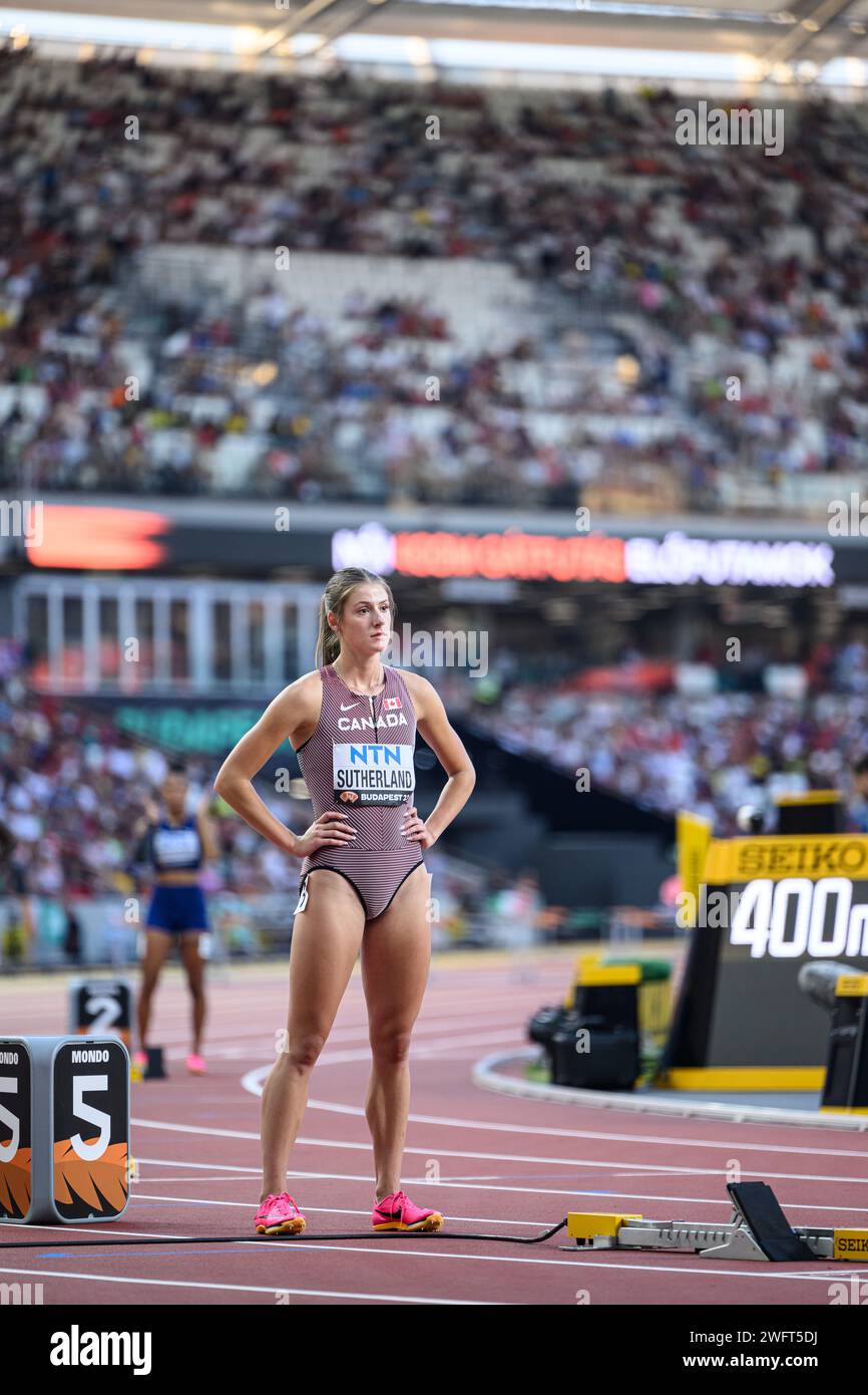 Savannah SUTHERLAND participating in the 400 meters hurdles at the ...