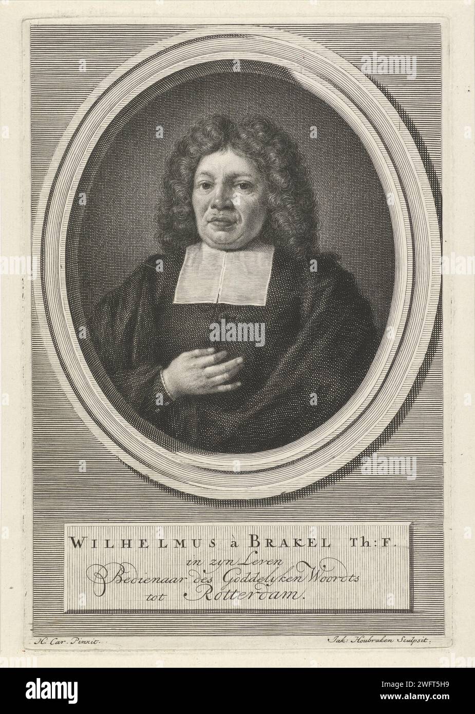 Portrait of Willem van Brakel, Jacob Houbraken, After H. Car, 1711 ...