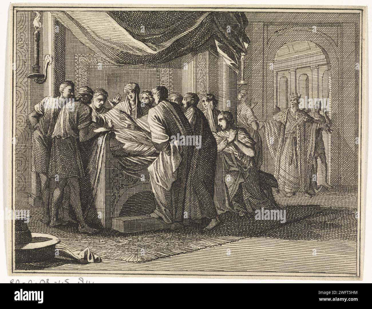 The death of the firstborn of the Pharaoh, Caspar Luyken, 1712 print ...