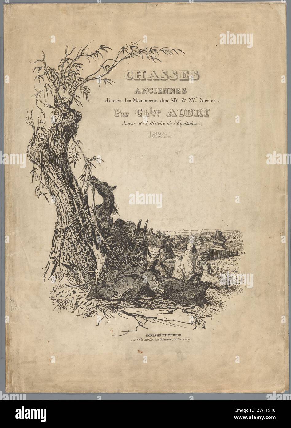 Cover for twelve prints with old hunting forms to medieval manuscripts ...