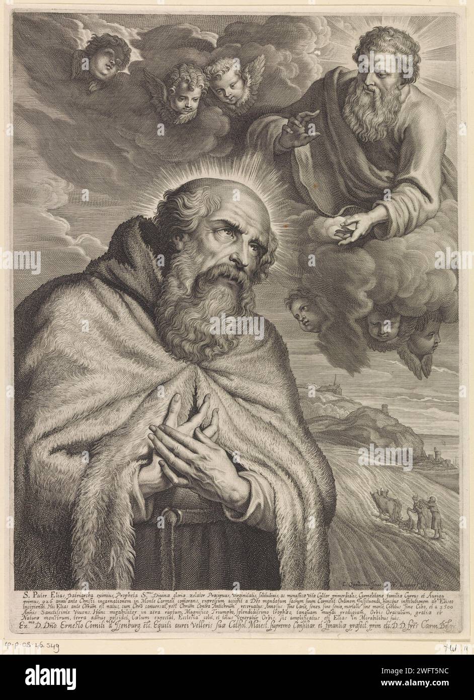 Elijah Blessed by God, Nicolaes Lauwers, After Erasmus Quellinus (II ...