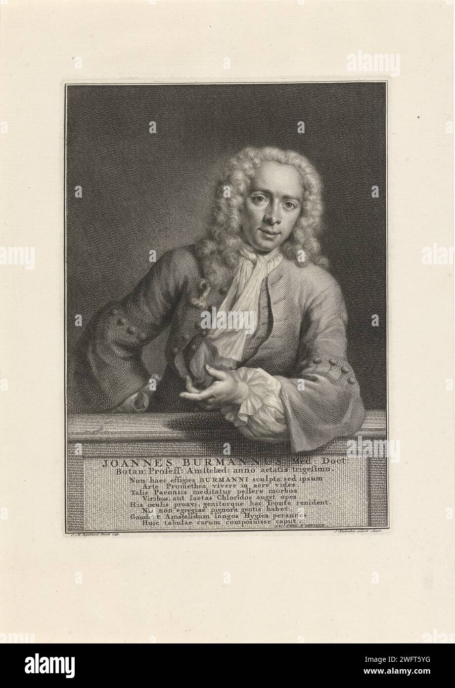 Portrait of Johannes Burman, Jacob Houbraken, after Jan Maurits ...