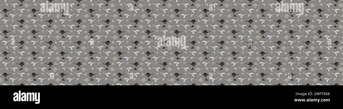 Masculine vector floral border with organic botanical shapes. Modern ...