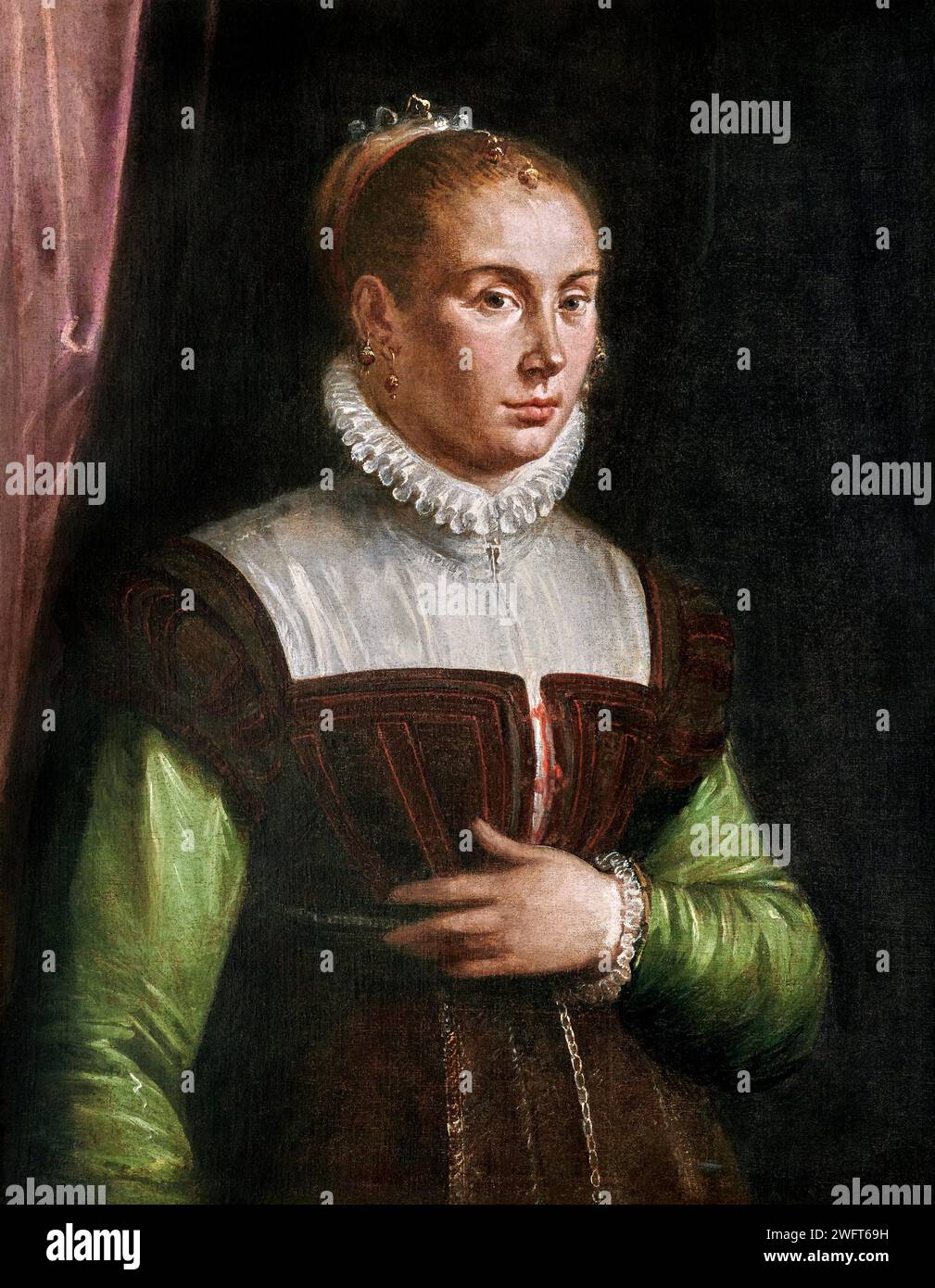 Ritratto di gentildonna - olio su tela - Luca Cambiaso - 1575 - Montichiari (Bs) Museo Lechi ...