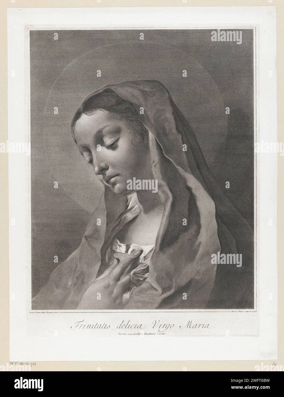 Maria, Giovanni Marco Pitteri, After Giovanni Battista Piazzetta, 1712 ...