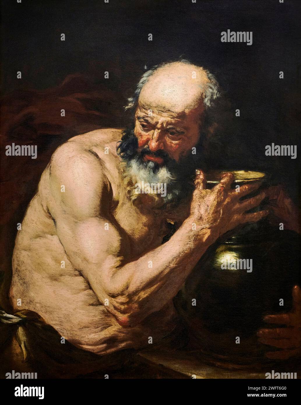 Il patriarca Noè ebbro - olio su tela - Giovanni Battista Langetti ...