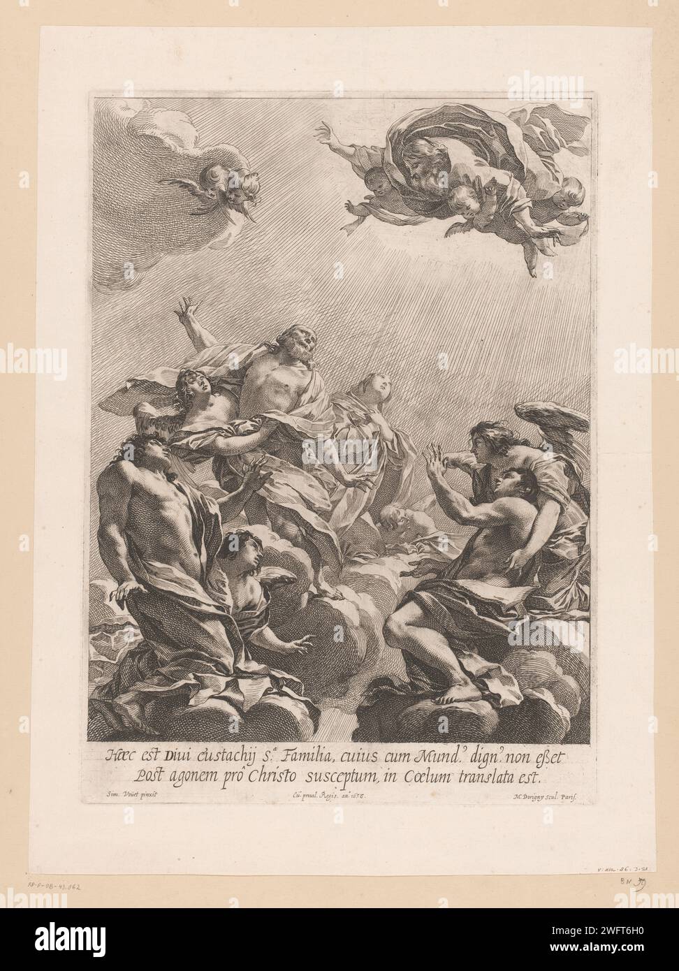 Eustachius van Rome family, Michel Dorigny, after Simon Vouet, 1638 ...