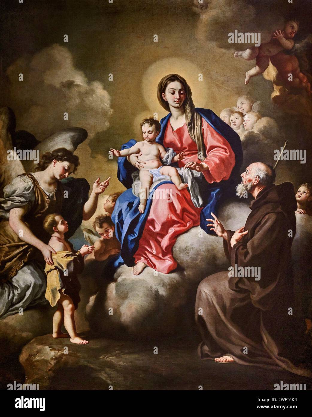 Madonna col Bambino con S. Francesco di Paola, l’ Angelo Custode e un ...