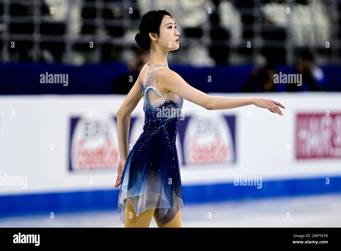 Hongyi CHEN (CHN), during Women Short Program, at the ISU Four ...