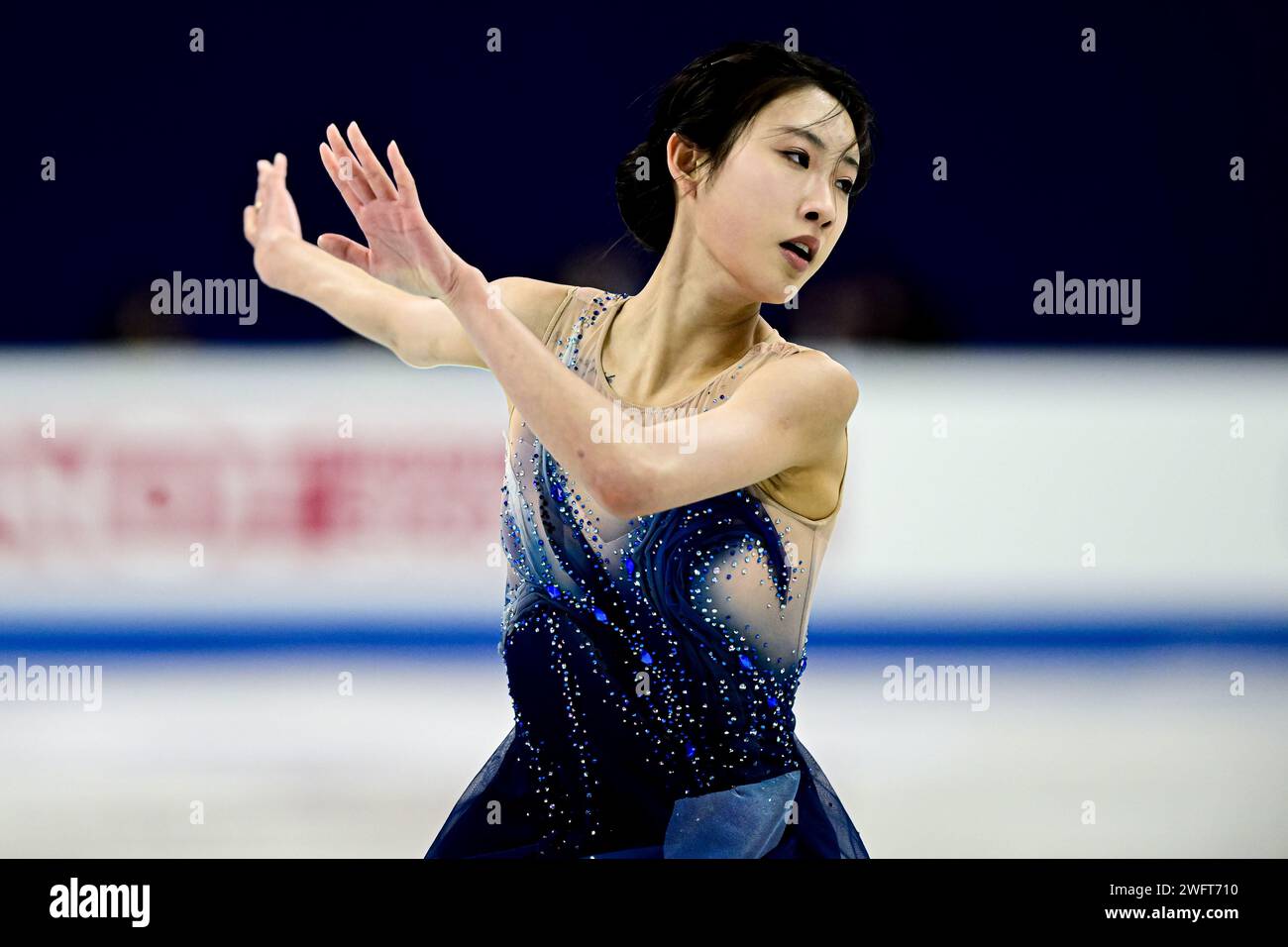Hongyi CHEN (CHN), during Women Short Program, at the ISU Four ...