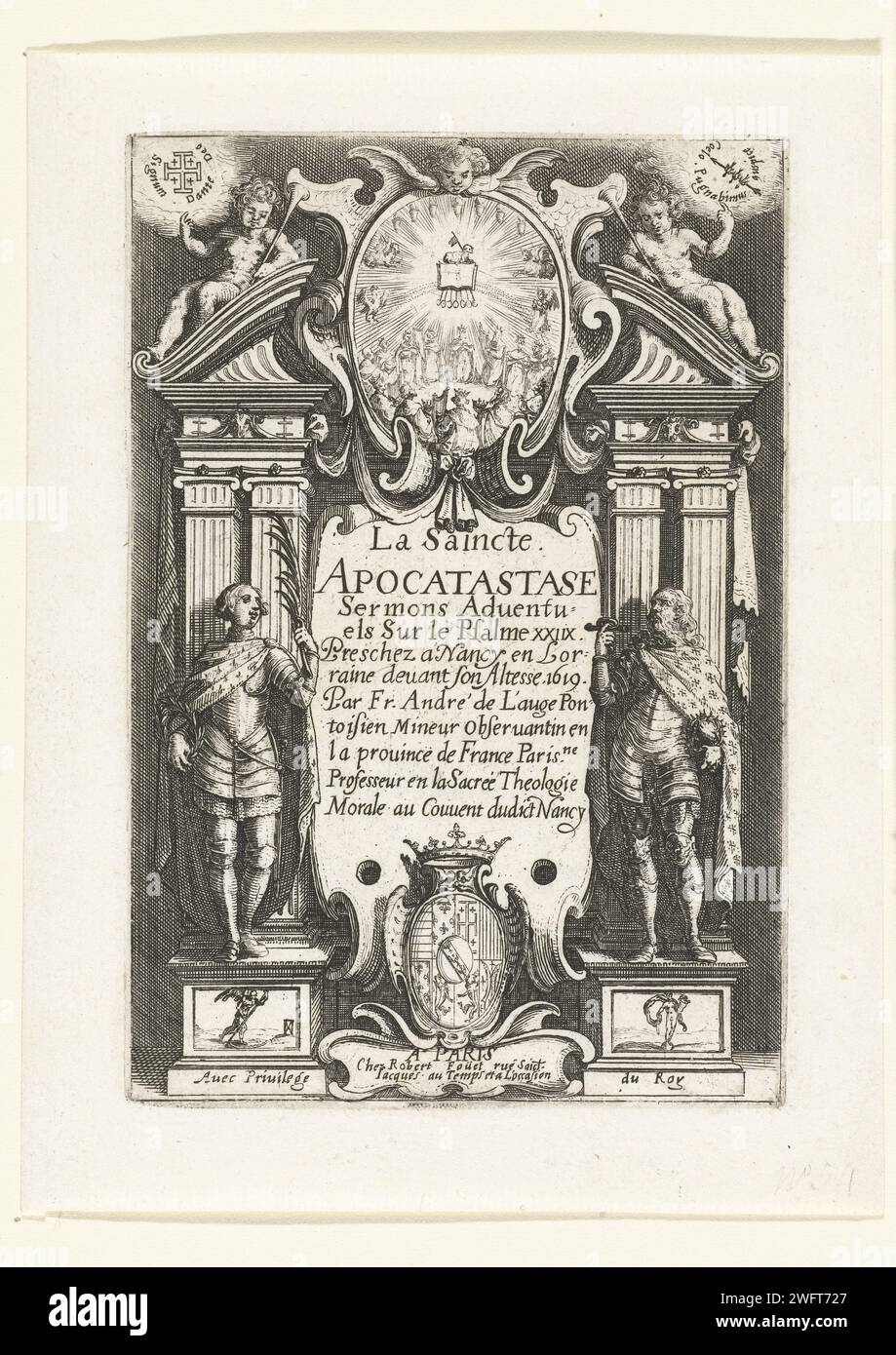 Titelblad Voor André de l'Aze 'La Saincte Apocatastase', Jacques Callot ...
