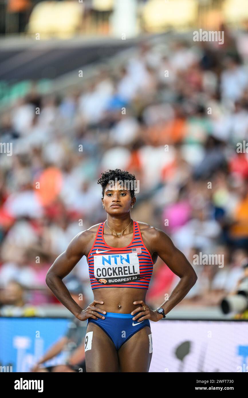 Anna COCKRELL participating in the 400 meters hurdles at the World ...