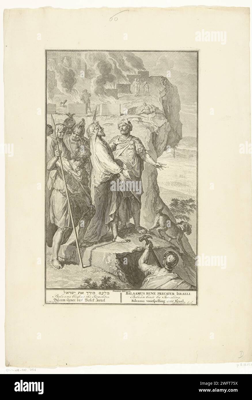 Bilam pronounces his oracle, 1720 - 1728 print Bilam looks at the ...