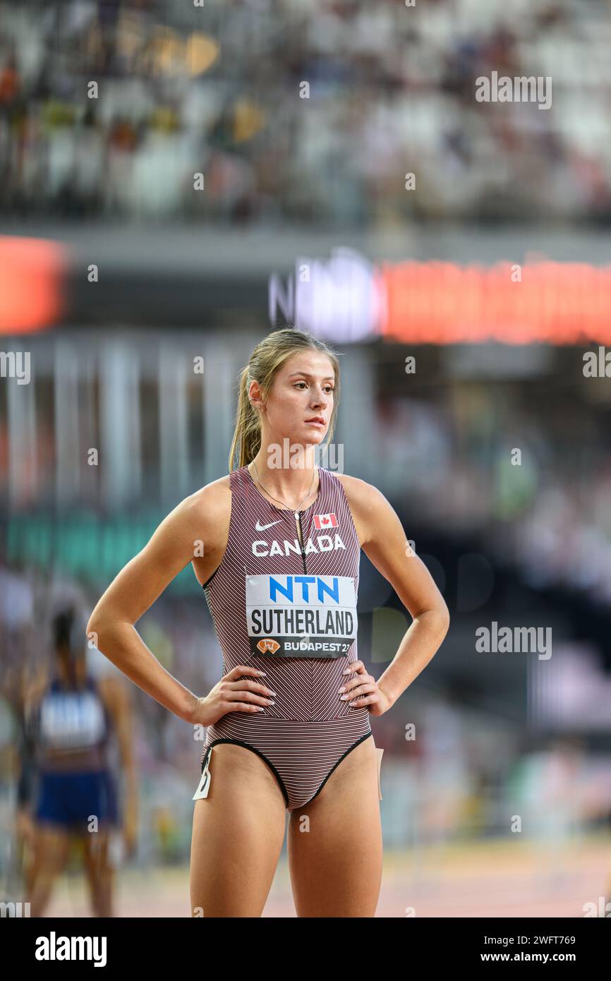 Savannah SUTHERLAND participating in the 400 meters hurdles at the ...
