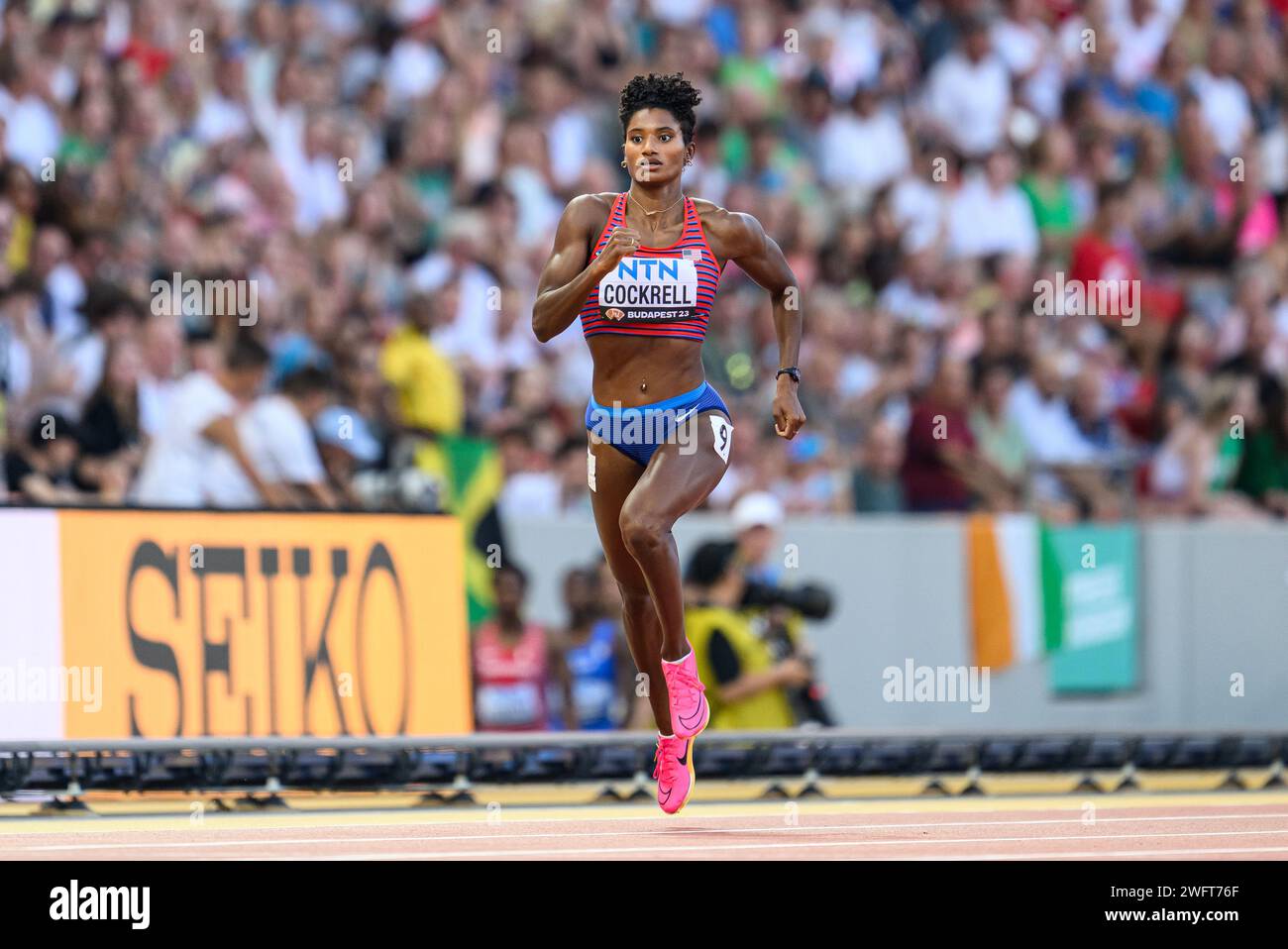 Anna Cockrell Participating In The 400 Meters Hurdles At The World