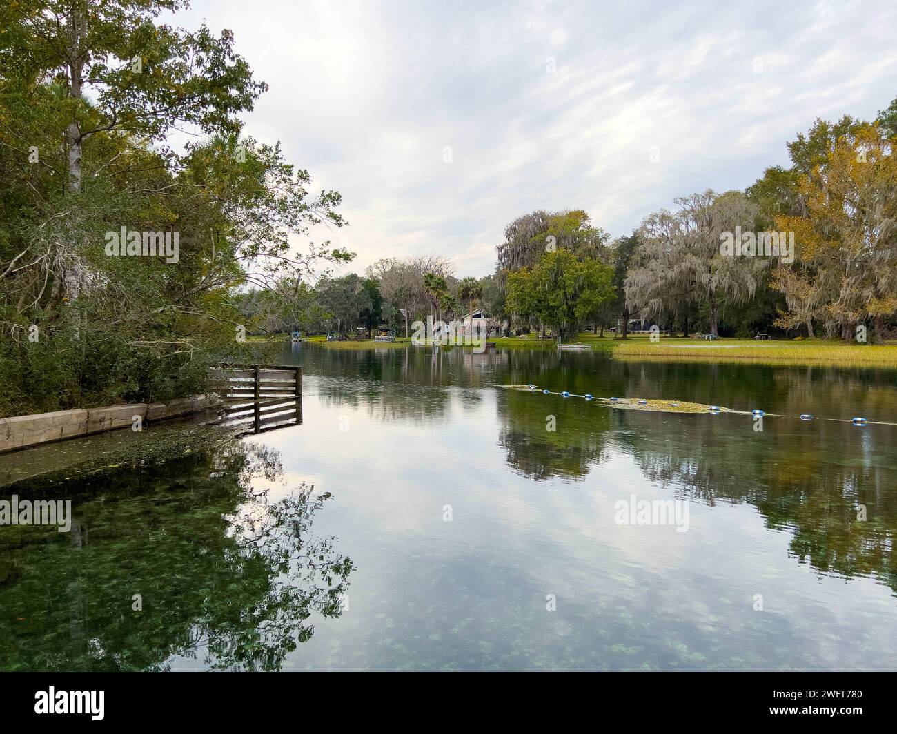 The Spring at Rainbow River State Park in Dunnellon, Florida USA on a ...