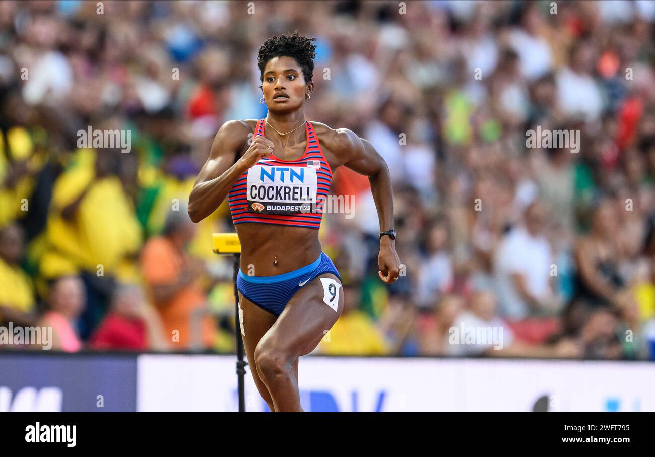Anna COCKRELL participating in the 400 meters hurdles at the World ...