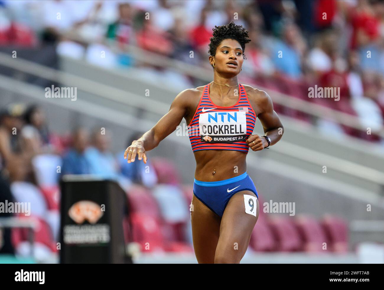Anna Cockrell Participating In The 400 Meters Hurdles At The World Athletics Championships In