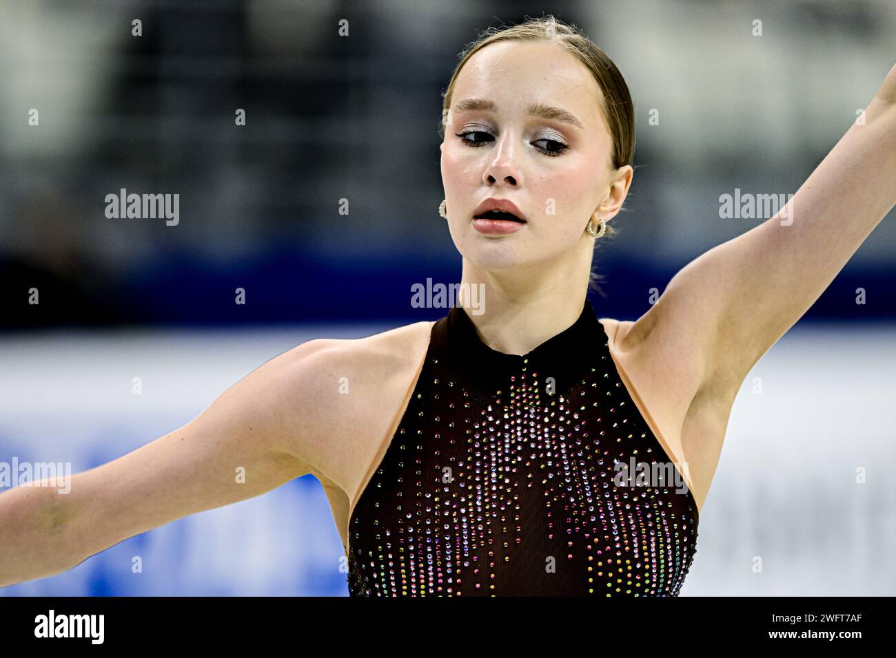 Maria CHERNYSHOVA (AUS), during Women Short Program, at the ISU Four ...