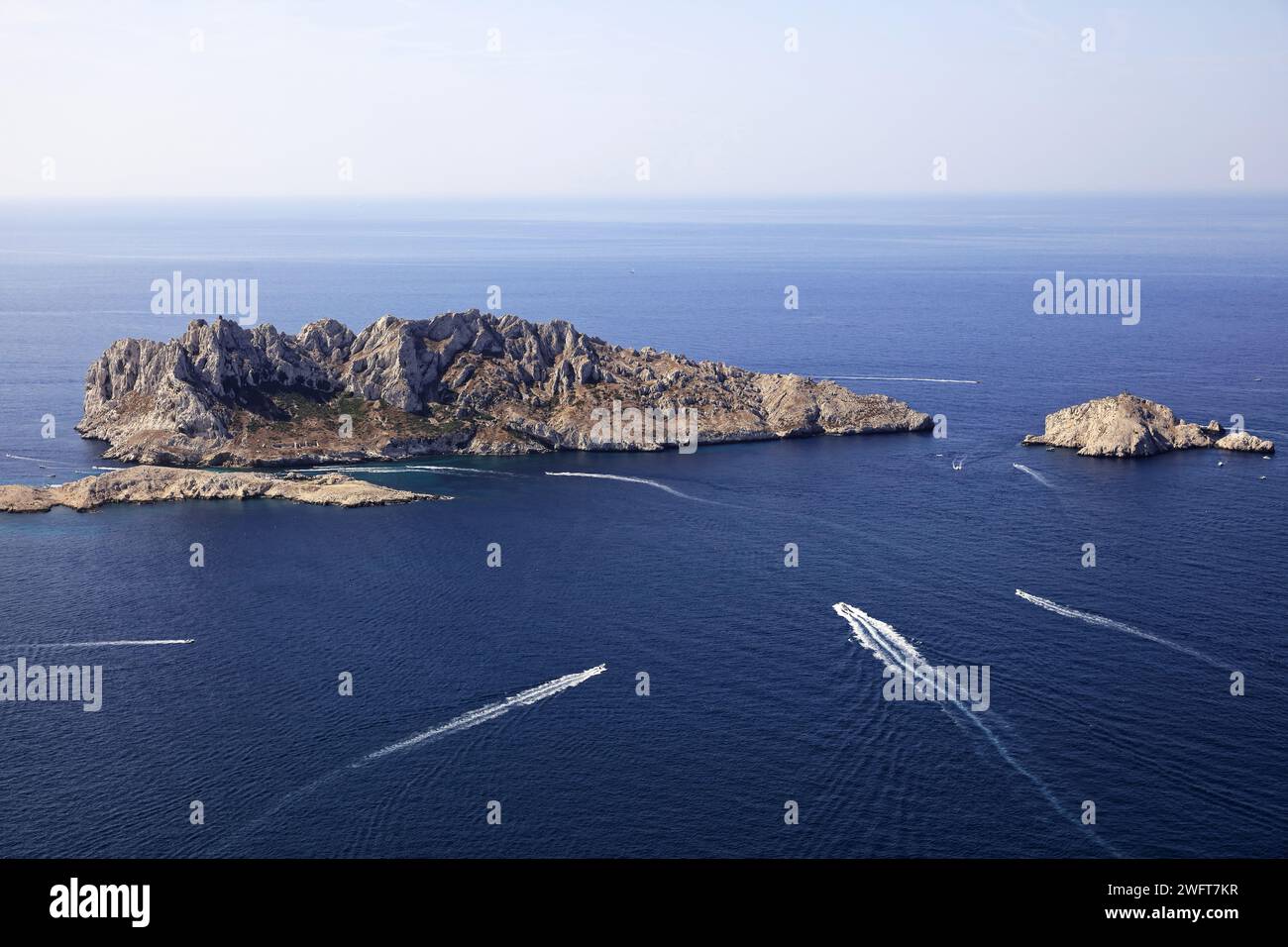 Marseille (south-eastern France): aerial view of the uninhabited Island ...
