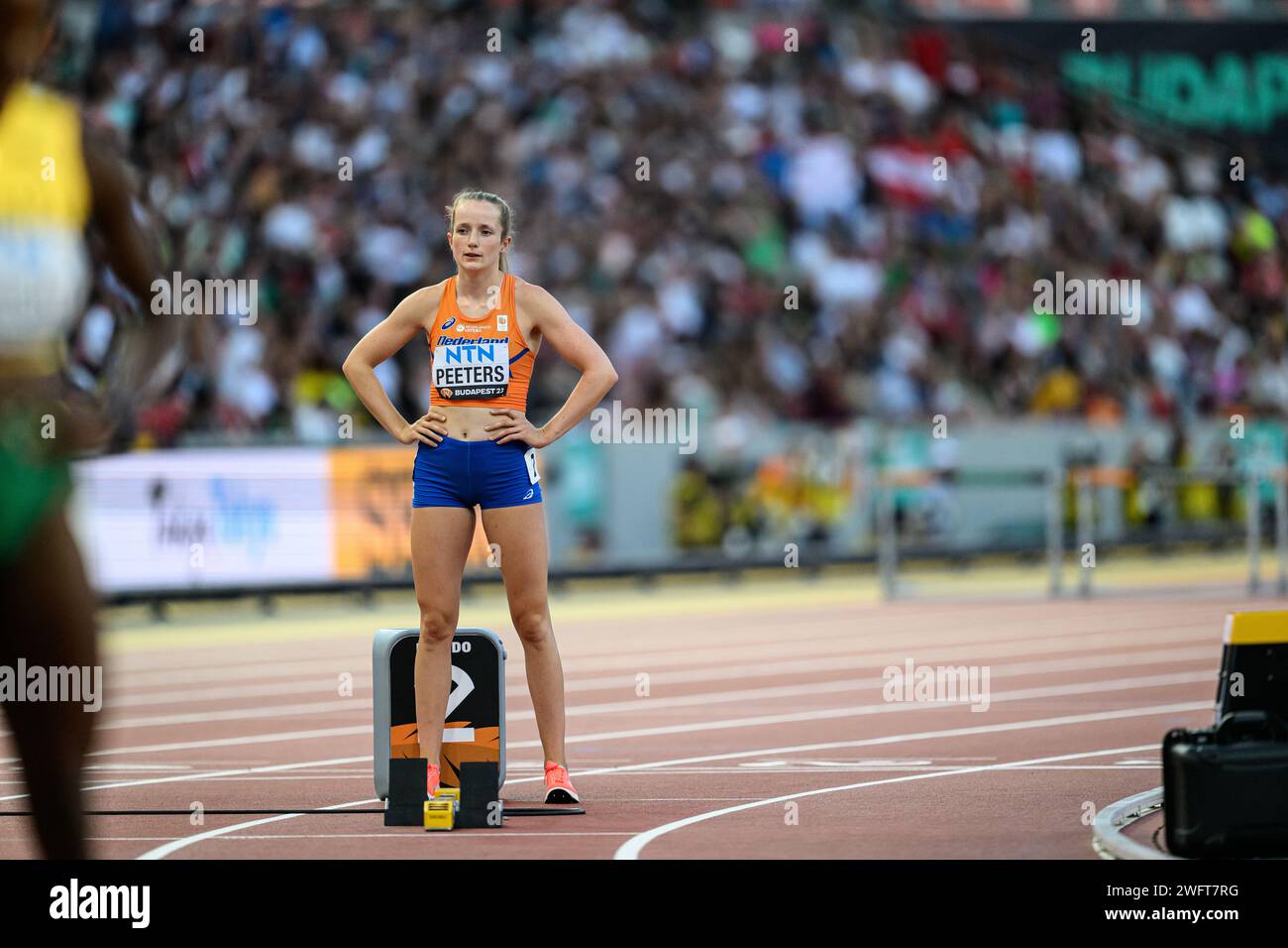 Cathelijn PEETERS participating in the 400 meters hurdles at the World ...