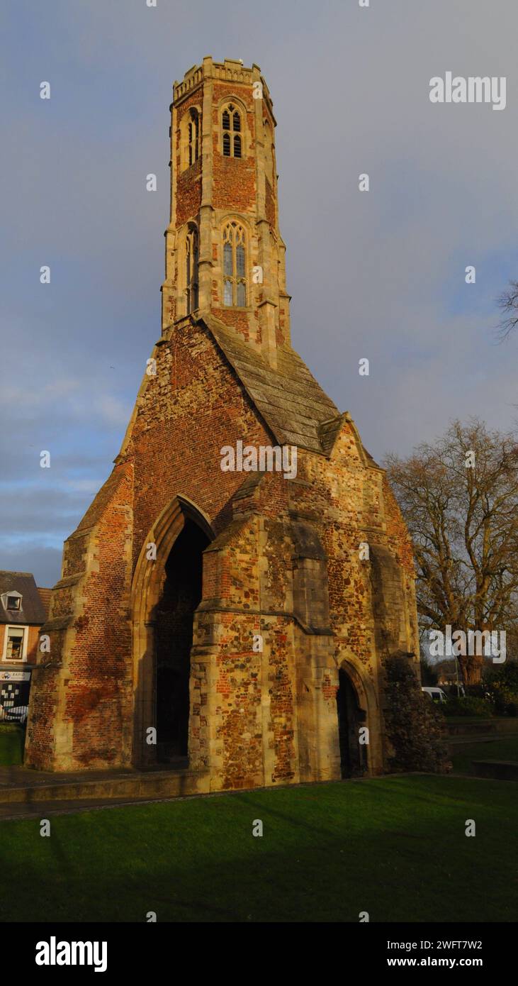Tower was part of greyfriars franciscan friary kings lynn hi-res stock ...