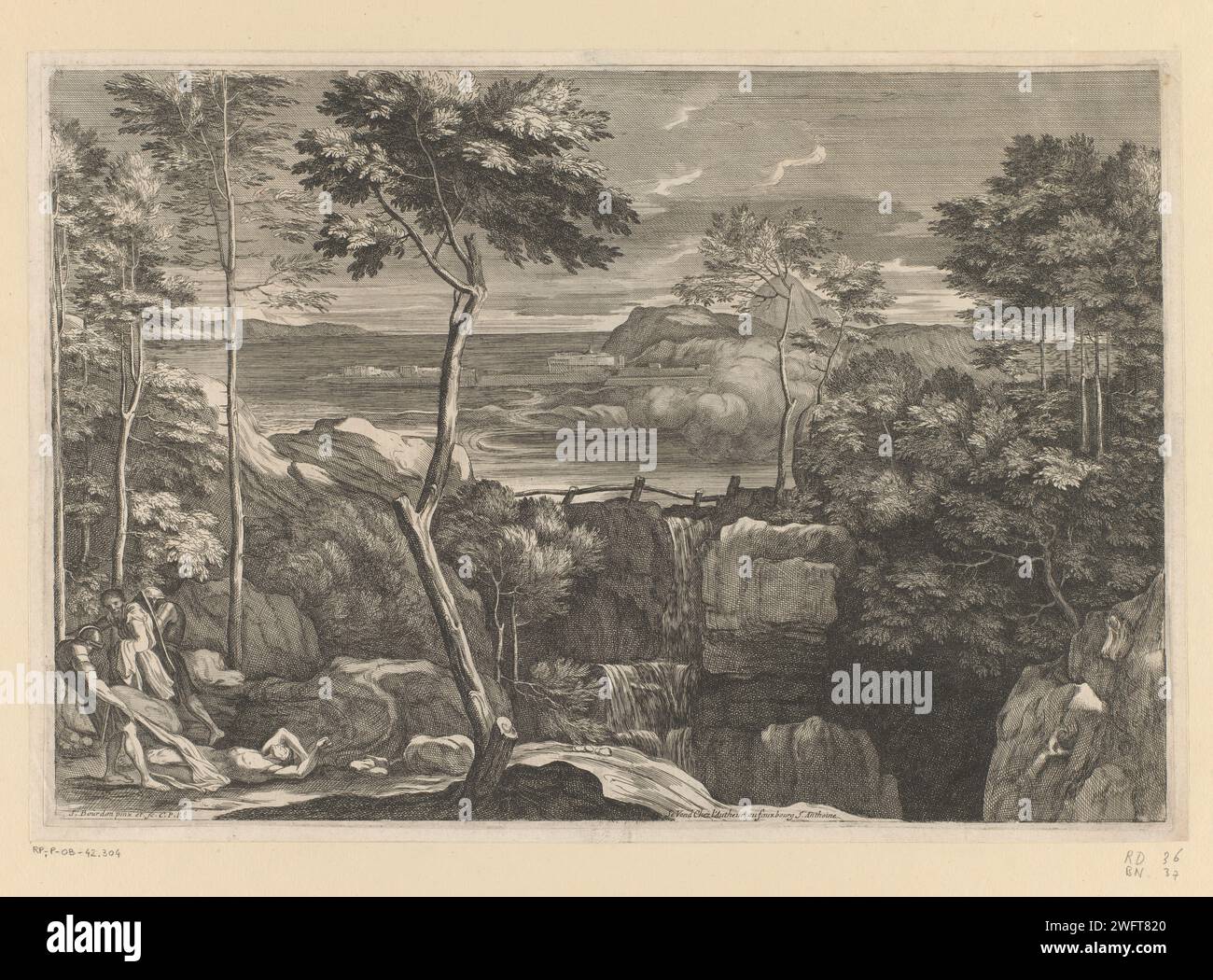 Landscape with the parable of the Merciful Samaritan, Sébastien Bourdon ...