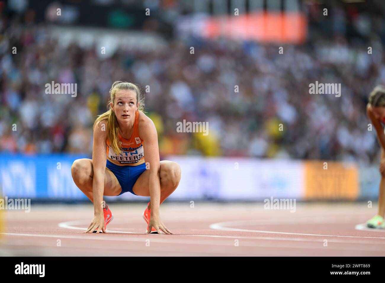 Cathelijn PEETERS participating in the 400 meters hurdles at the World ...