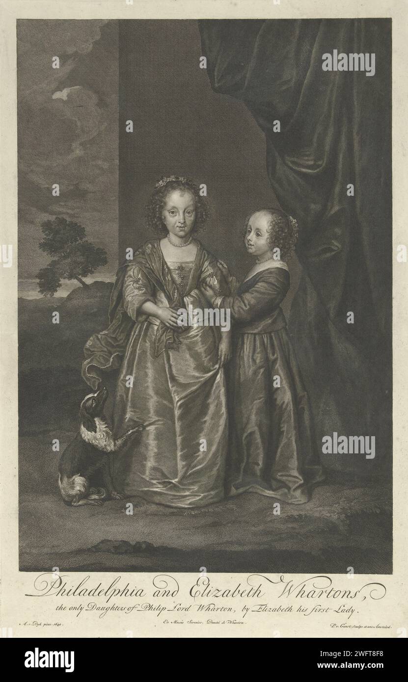 Portrait of Philadelphia and Elizabeth Wharton, Pieter van Gunst, After ...