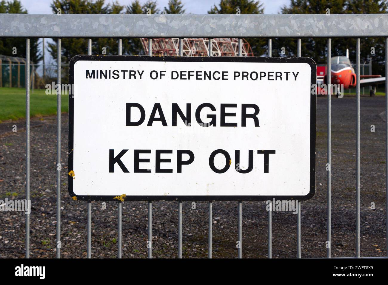 Danger keep out sign MOD hack green secret bunker cheshire, used in ...