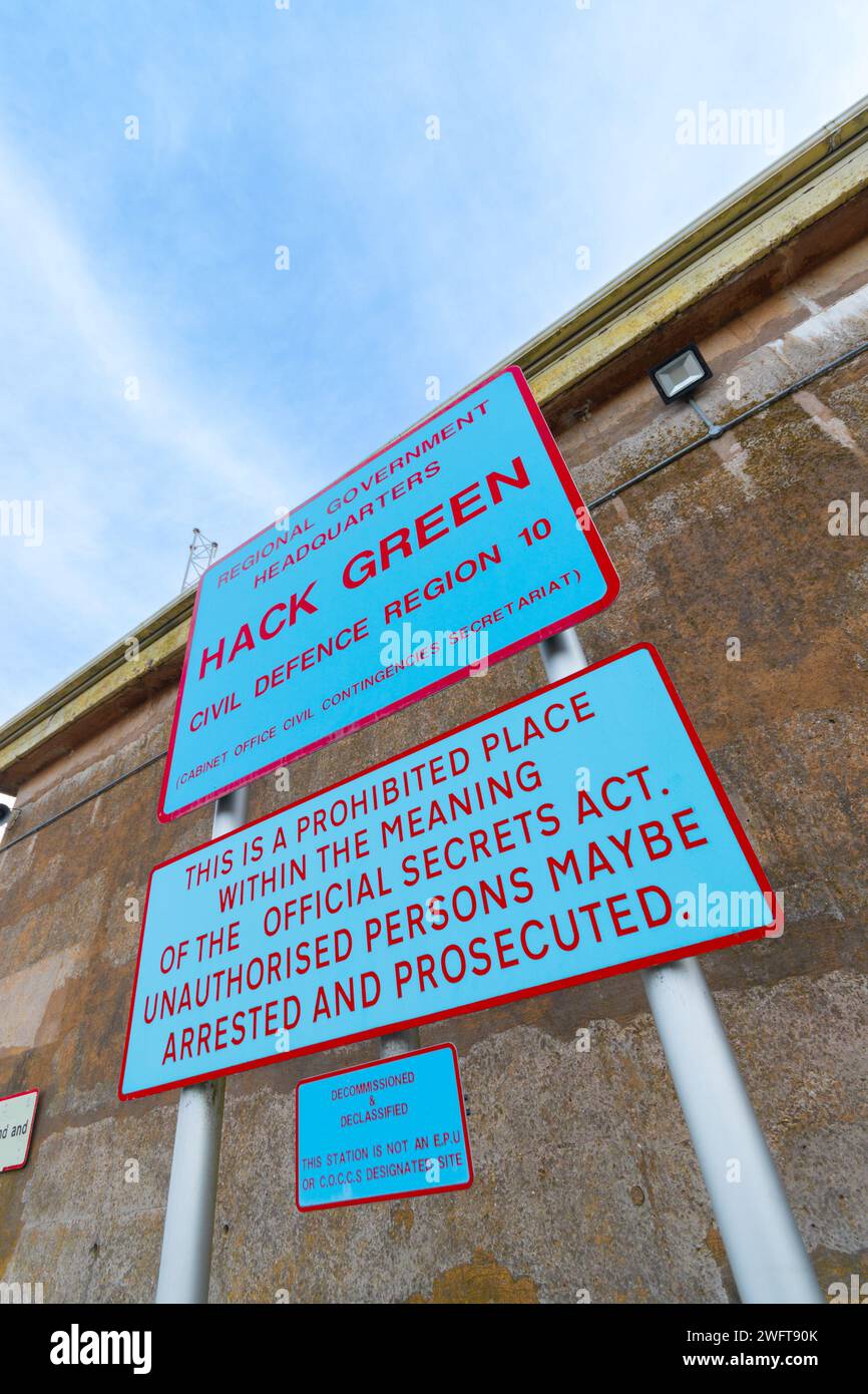 MOD hack green civil defence region 10 sign secret bunker cheshire ...